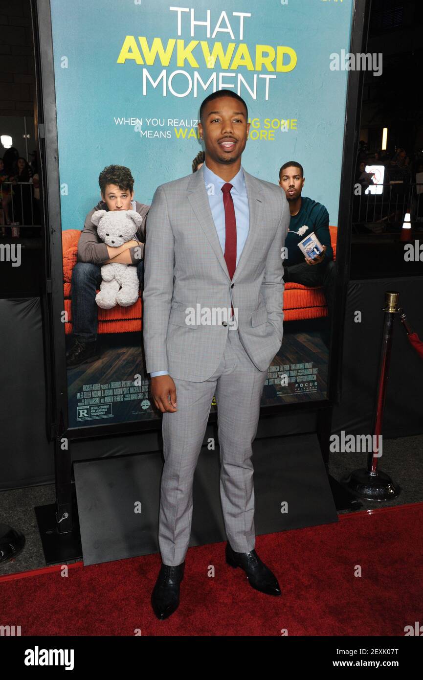 Michael B. Jordan attends That Awkward Moment Los Angeles Premiere ...