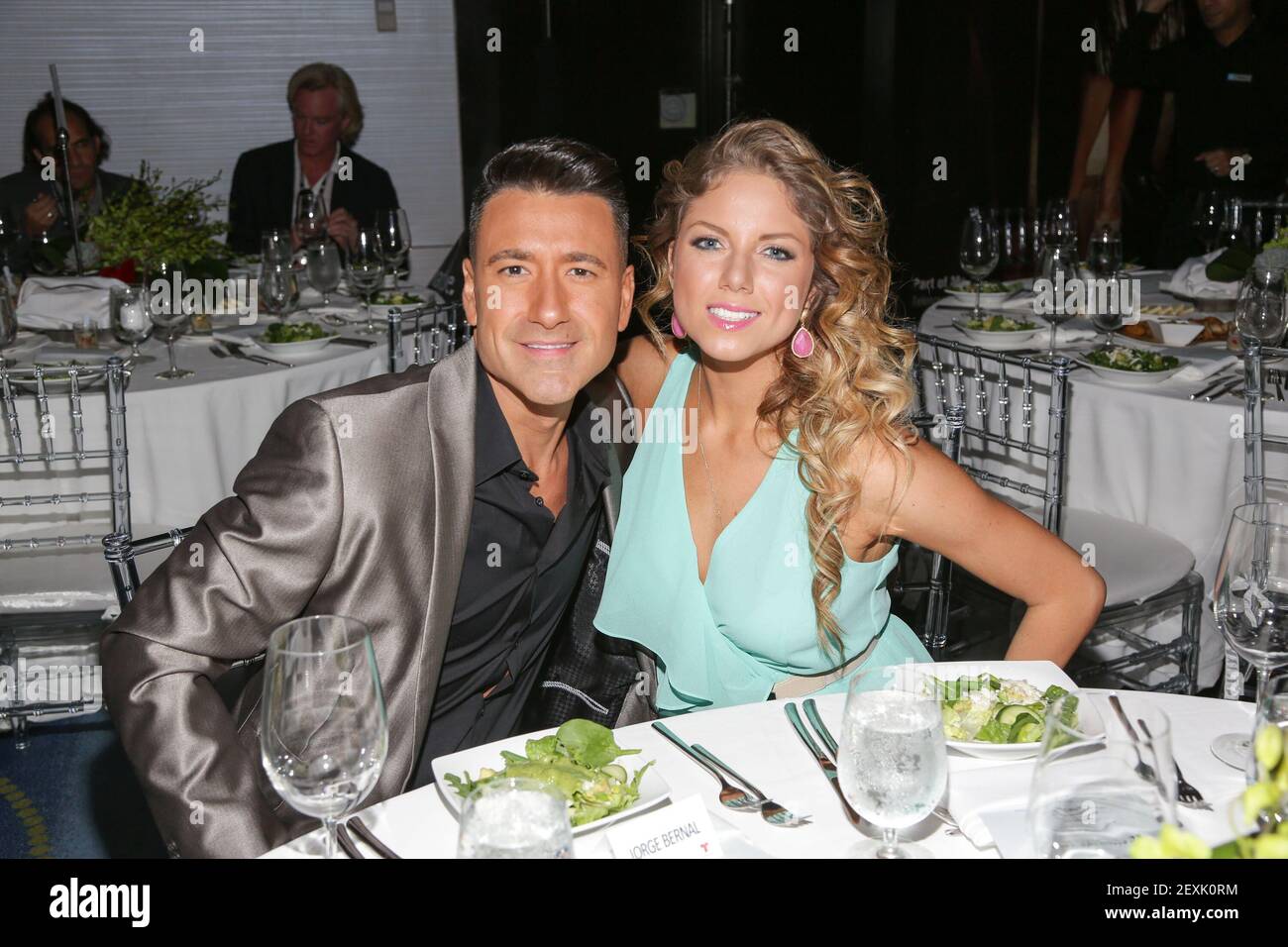 Jorge Bernal and Hannaley Suarez attends Telemundo Luncheon to launch ...