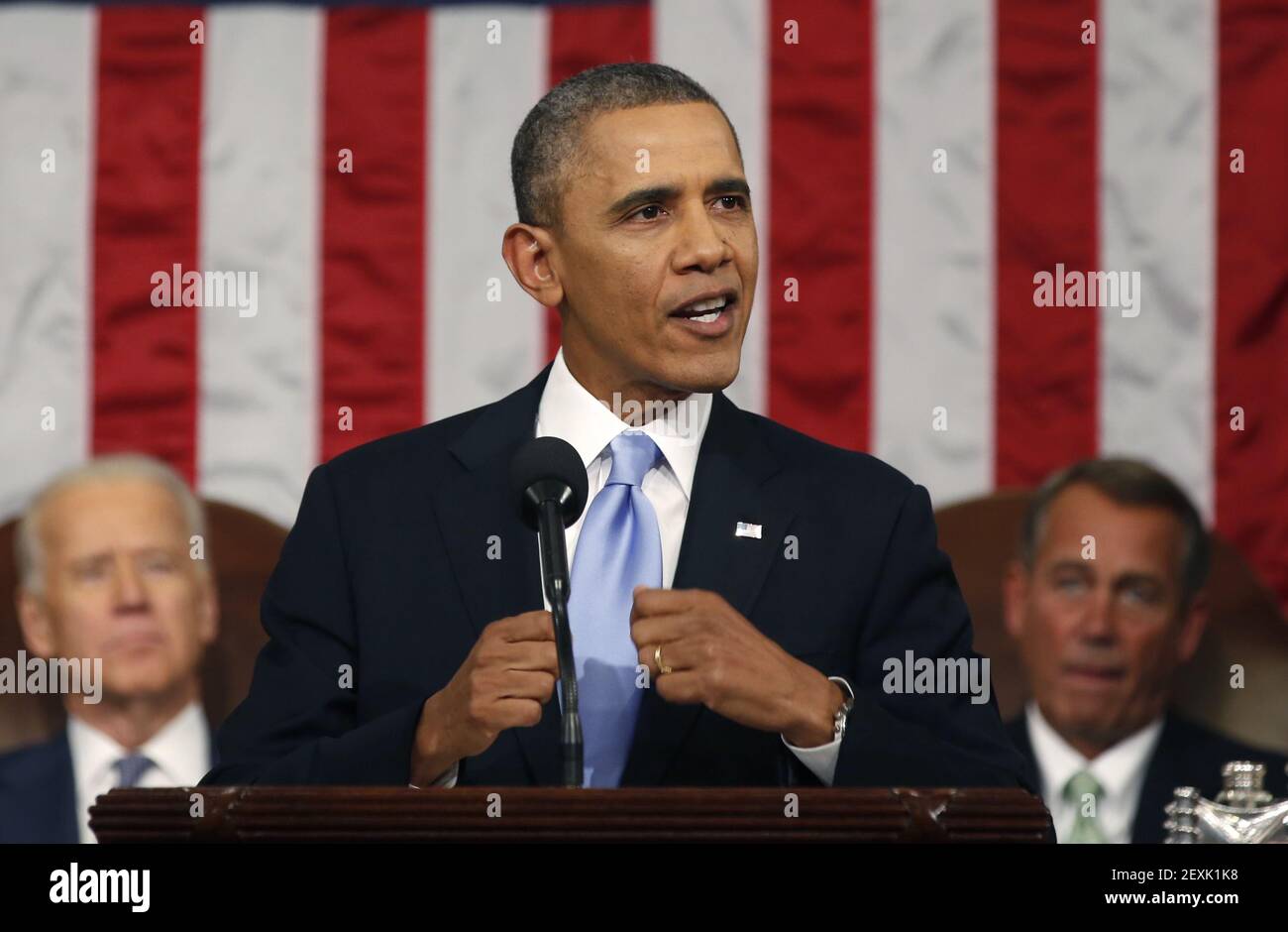 U.S. President Barack Obama delivers his State of the Union speech on ...