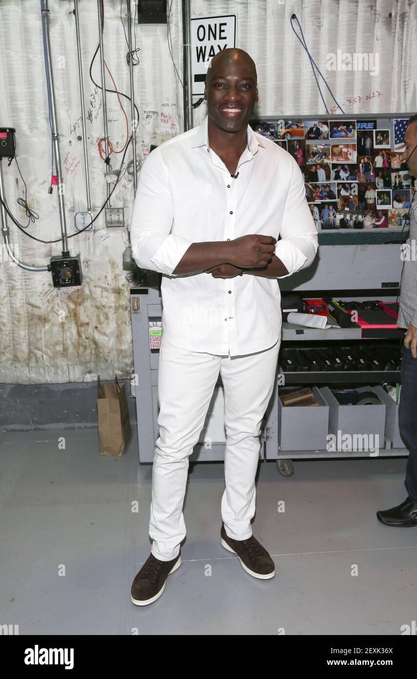 POMPEII actor Adewale Akinnouye Agbaje is seen on the set of Despierta ...