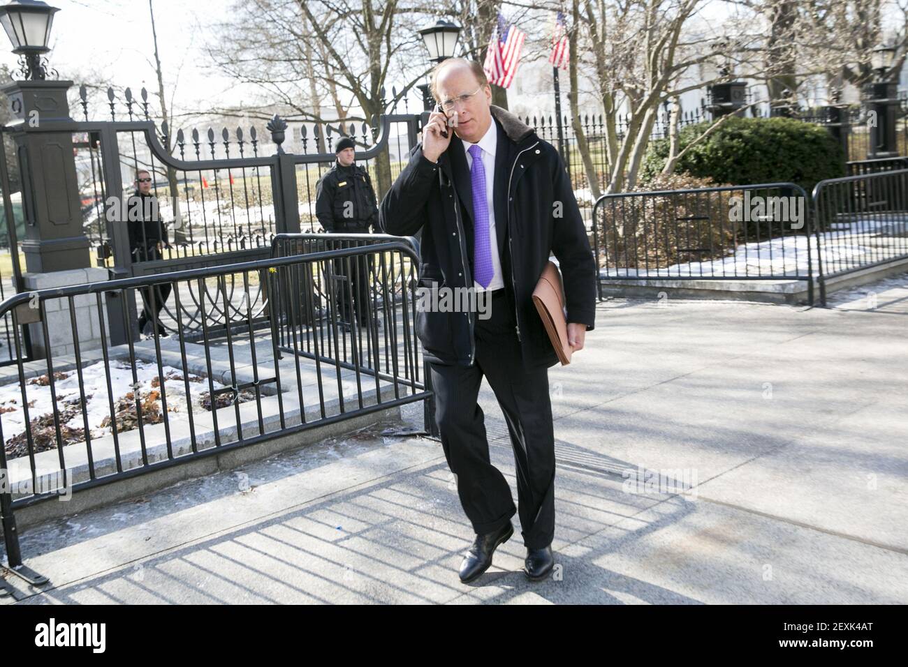 Larry Fink, Chairman and CEO of BlackRock departs the White House ...