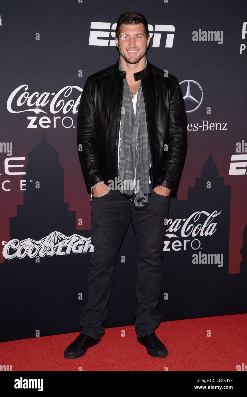 NFL Quarterback Tim Tebow attends "ESPN The Party NYC" at Pier 36 in ...