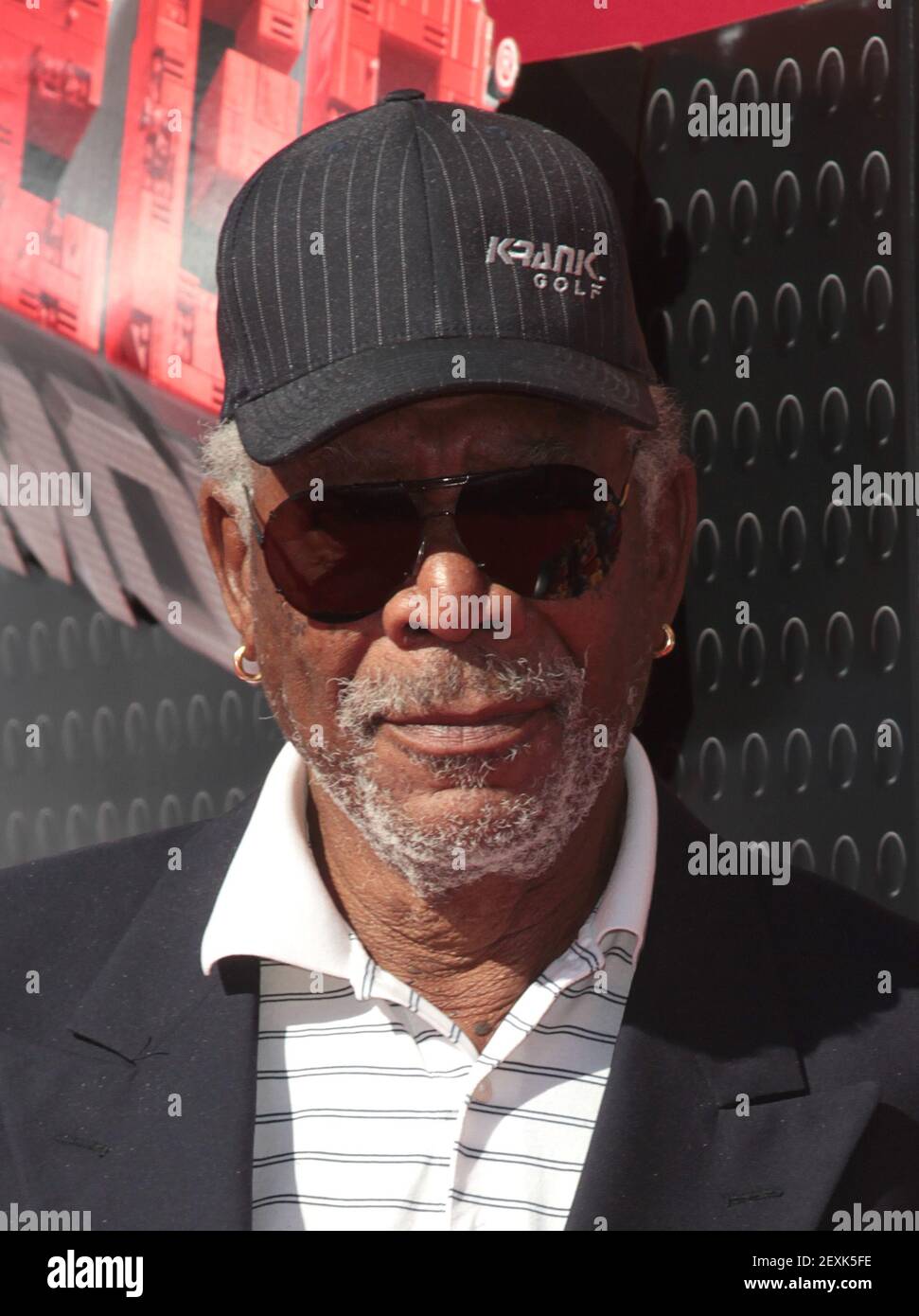 Morgan Freeman attends The Los Angeles Premiere of "The Lego Movie" at ...