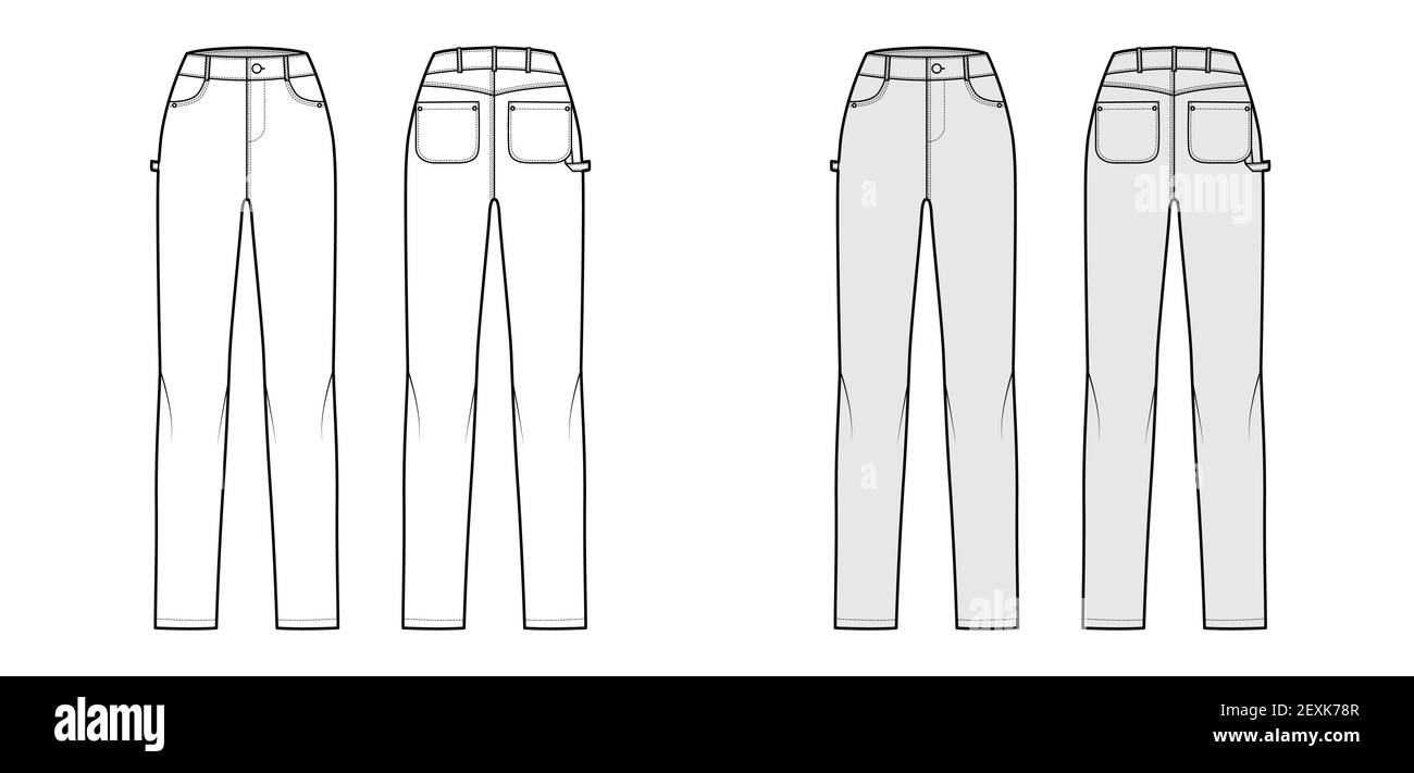 Carpenter jeans Stock Vector Images - Alamy