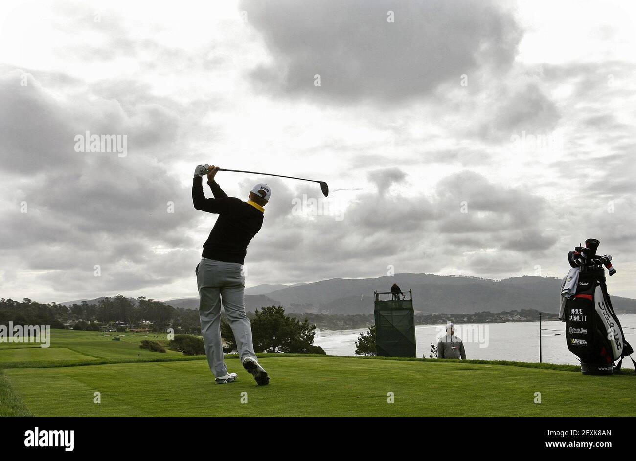 PGA pro Brice Garnett on the 9th hole during a practice round for the ...
