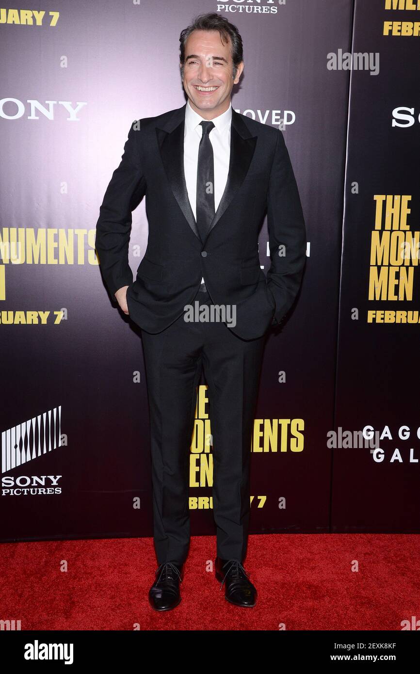 Actor Jean Dujardin attends the World Premiere of The Monuments Men at ...