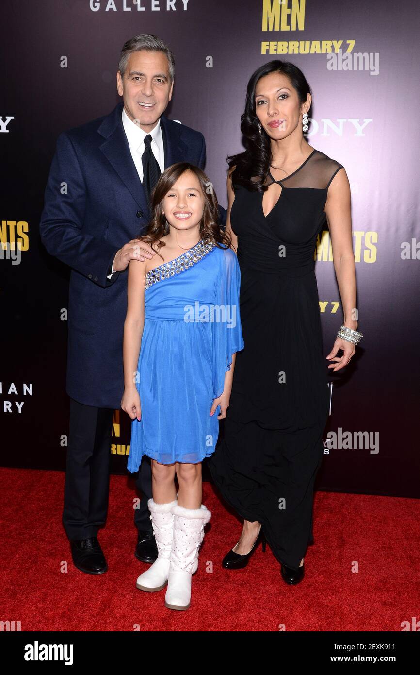 (L-R) George Clooney, Jean Allen and daughter Victoria Allen attend the ...