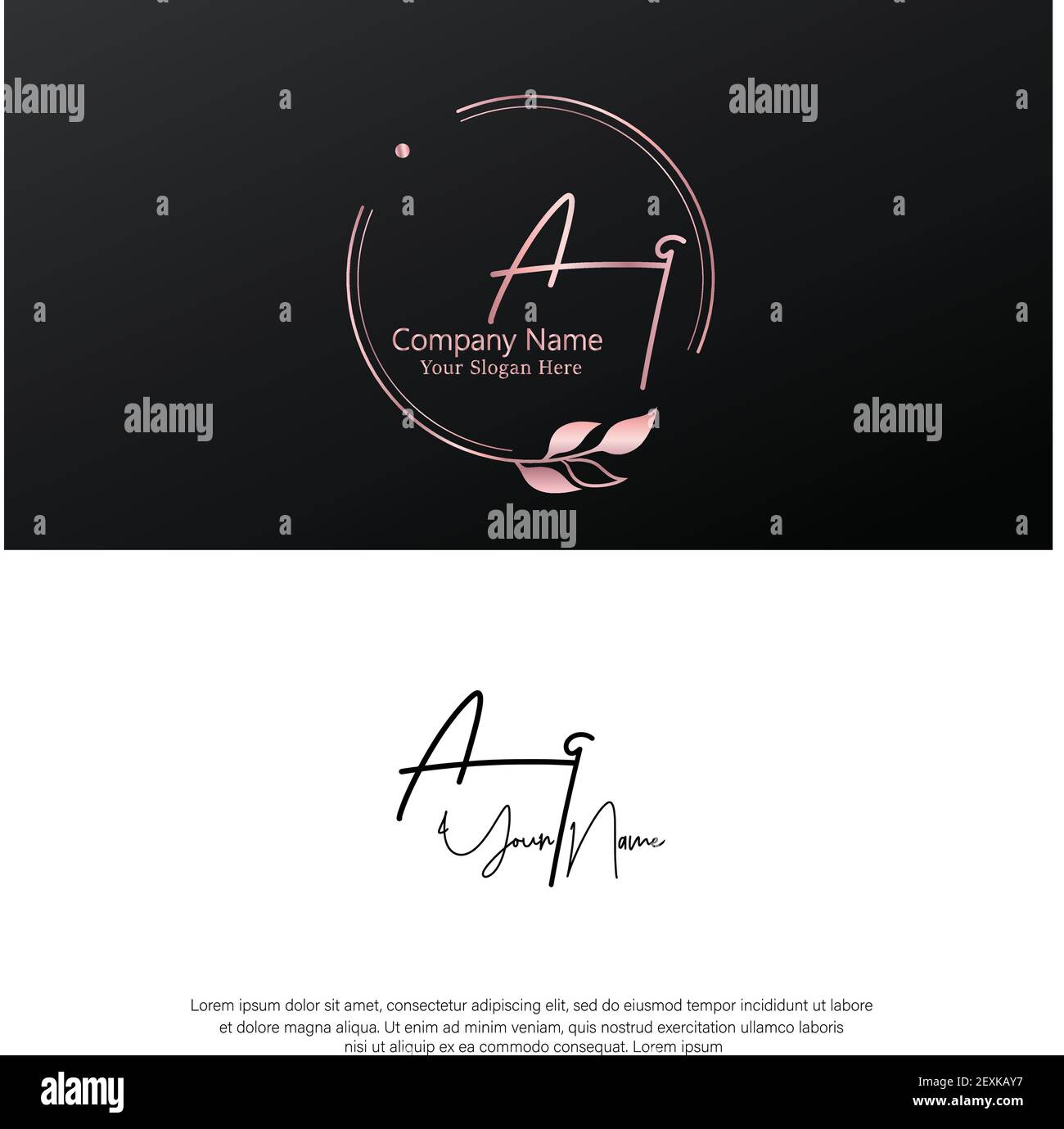 A Q AQ Initial letter handwriting and signature logo. Beauty vector ...