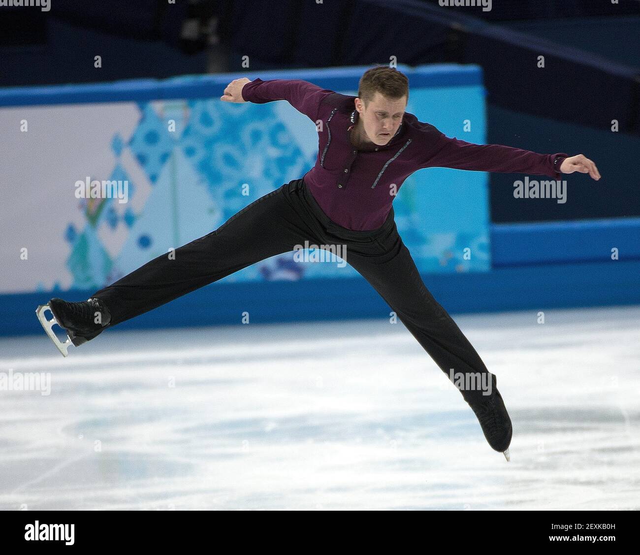 United States Jeremy Abbott performs during the team men figure skating ...