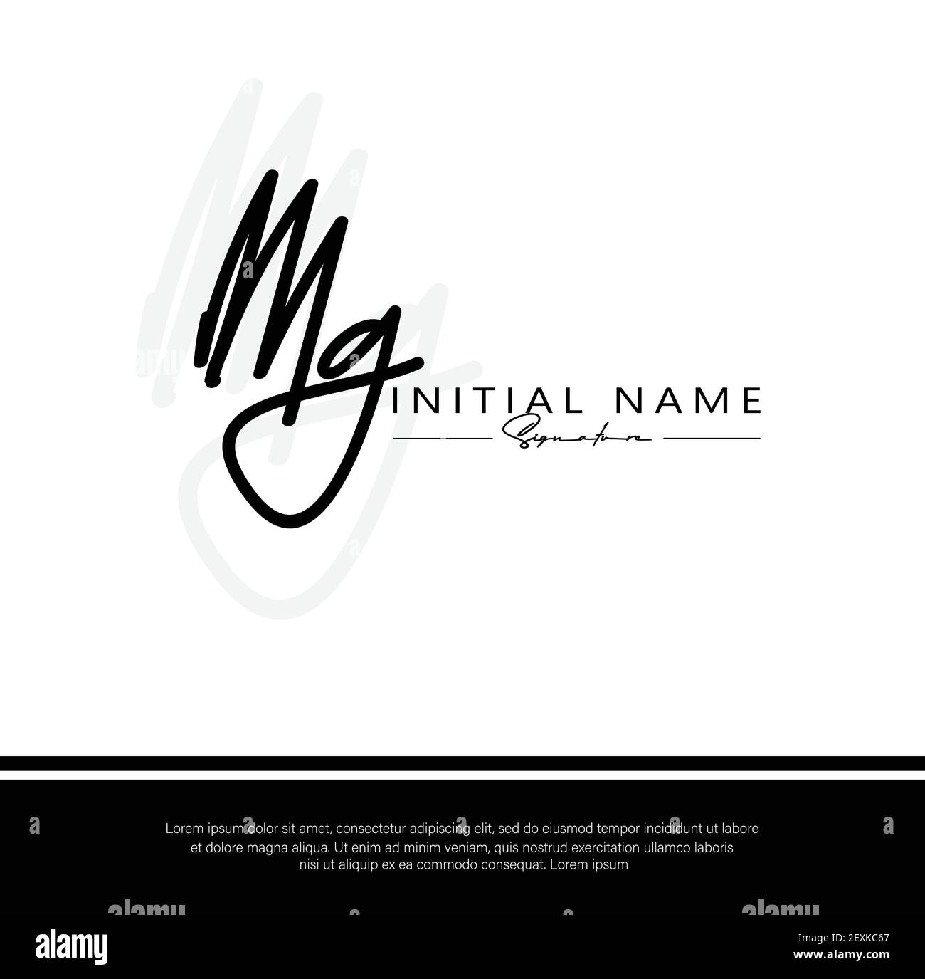 Initial m g logo Black and White Stock Photos & Images - Alamy