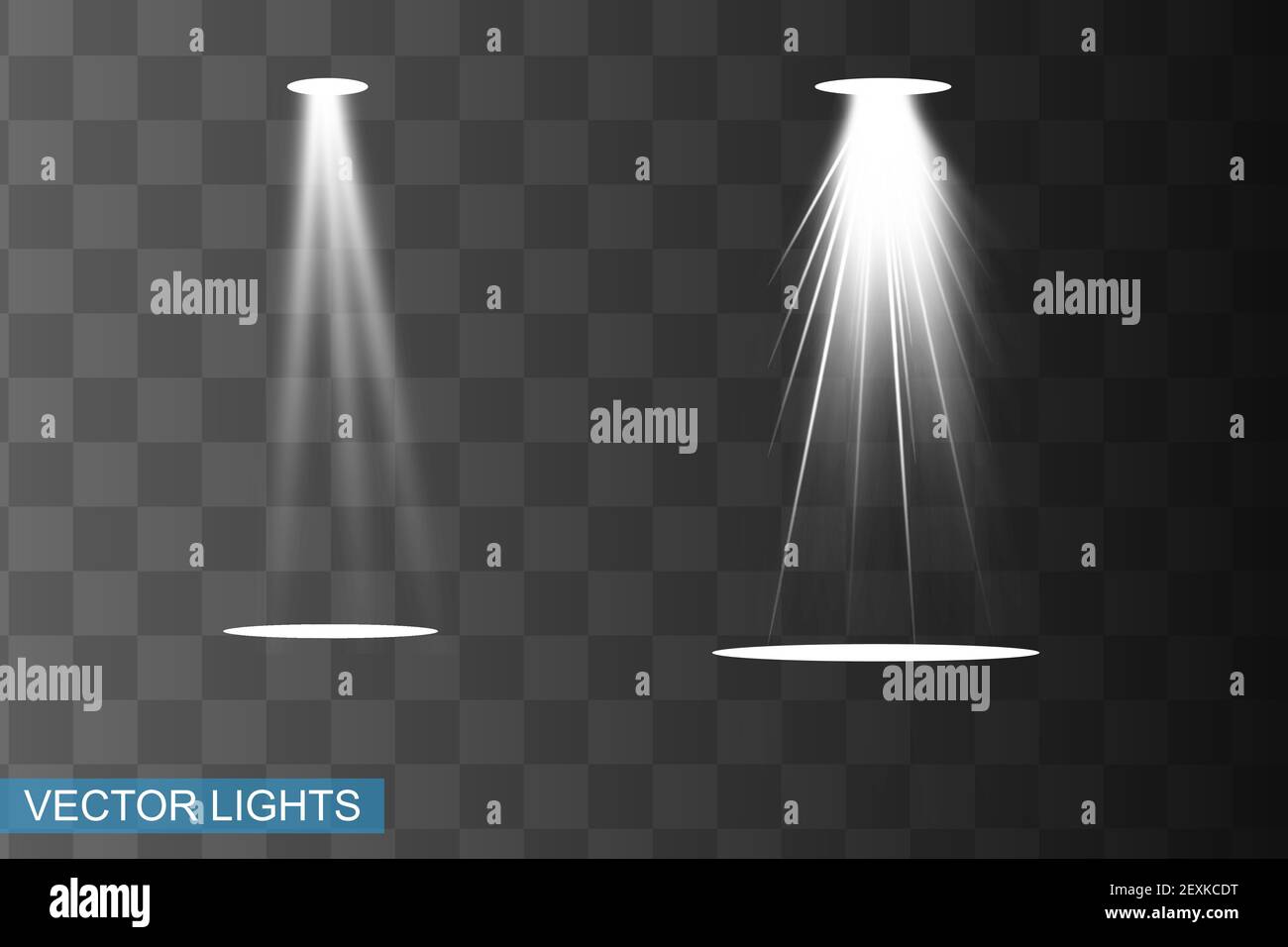Vector spotlight. Light effect.Glow isolated white transparent light ...