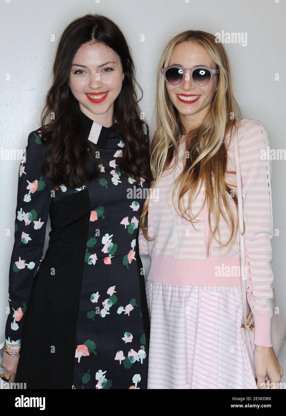 Tanya Taylor and Harley Viera Newton backstage at the Tanya Taylor Fall ...