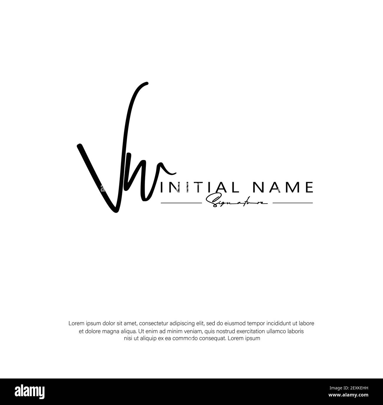 V W VW Initial letter handwriting and signature logo. Beauty vector ...