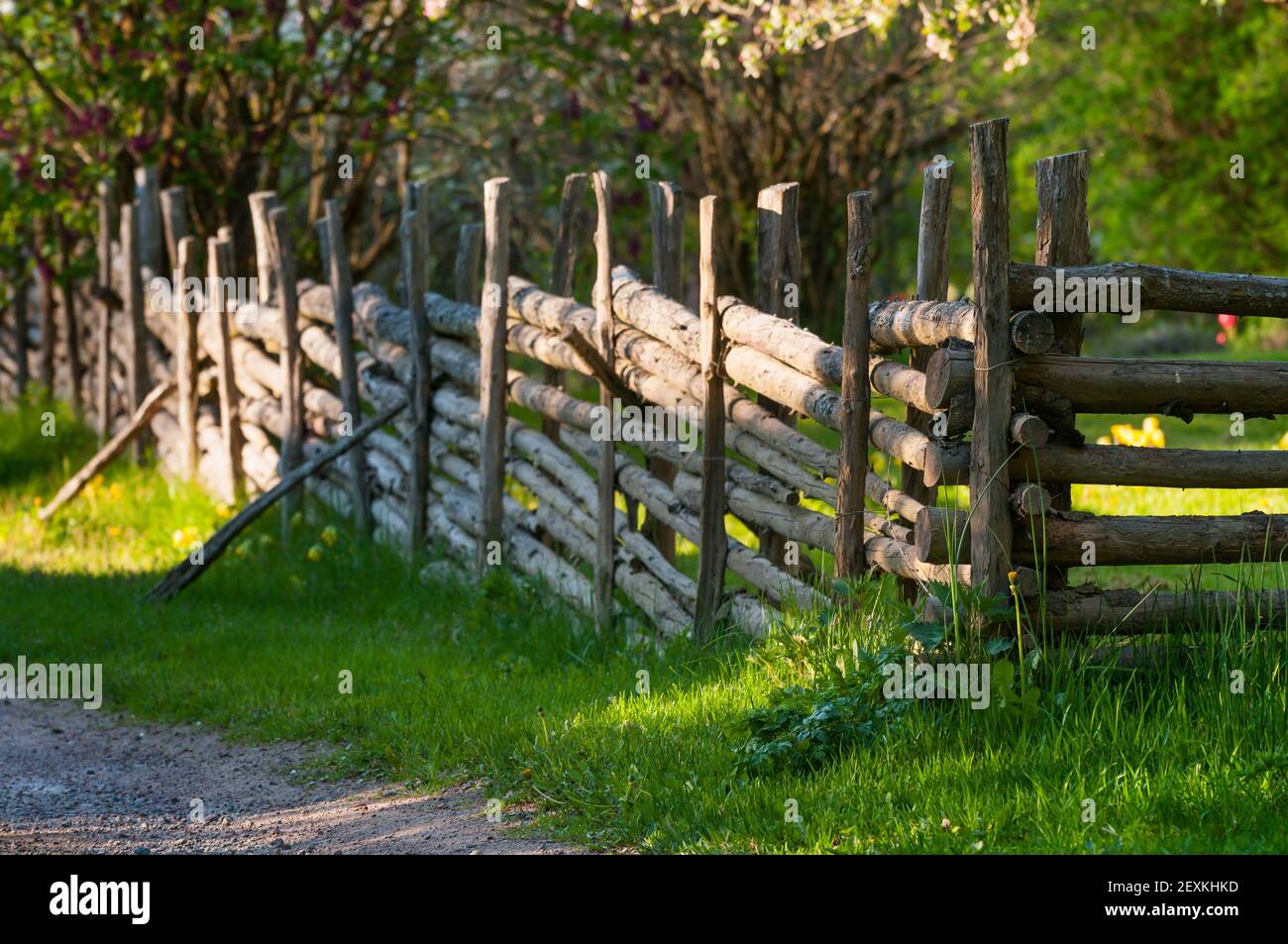 Traditional swedish fence hi-res stock photography and images - Alamy