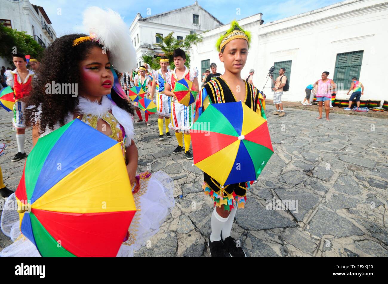 Celebration of the Frevo Day in Recife, Brazil, on February 9, 2014 ...