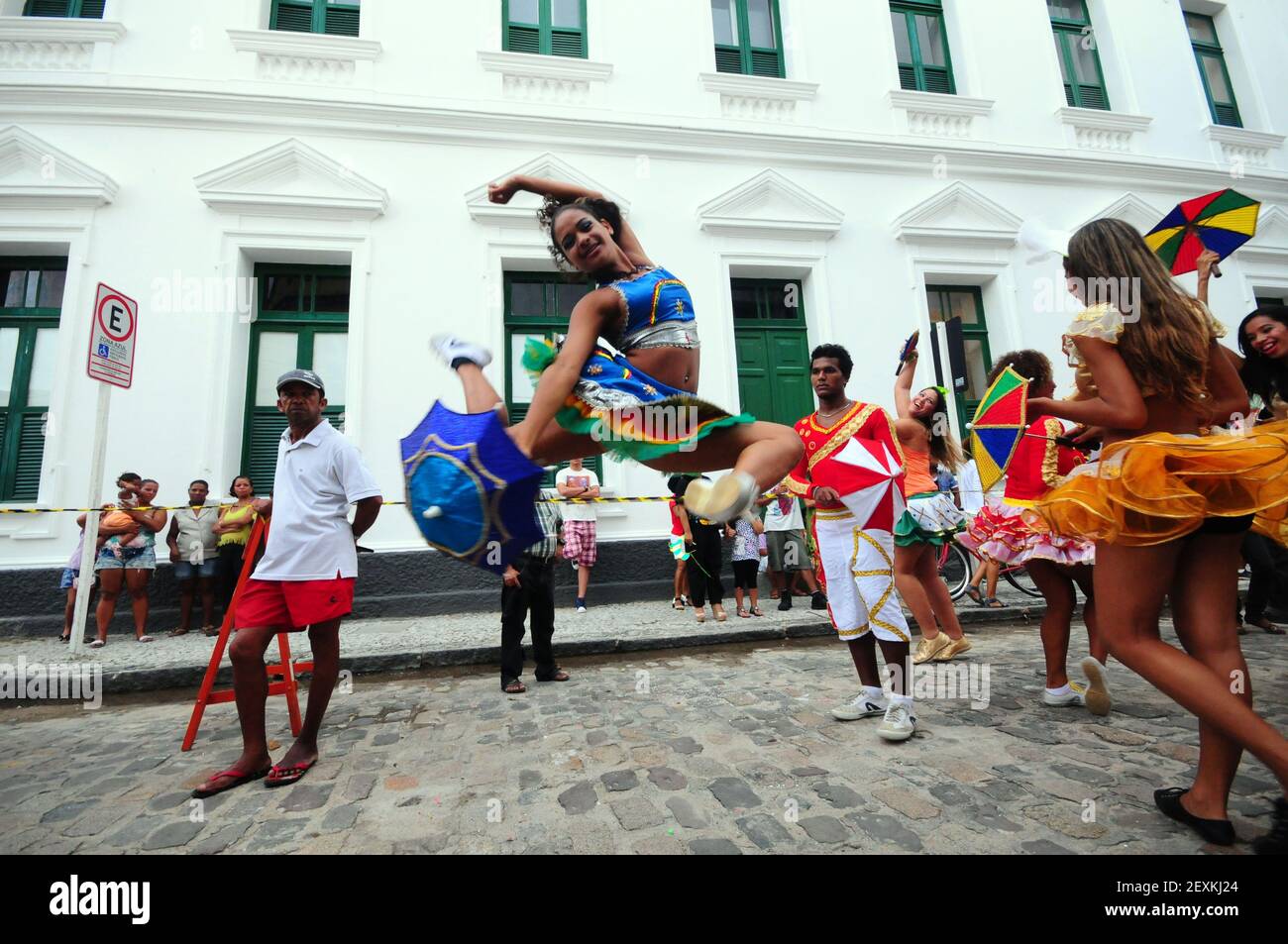 Celebration of the Frevo Day in Recife, Brazil, on February 9, 2014 ...