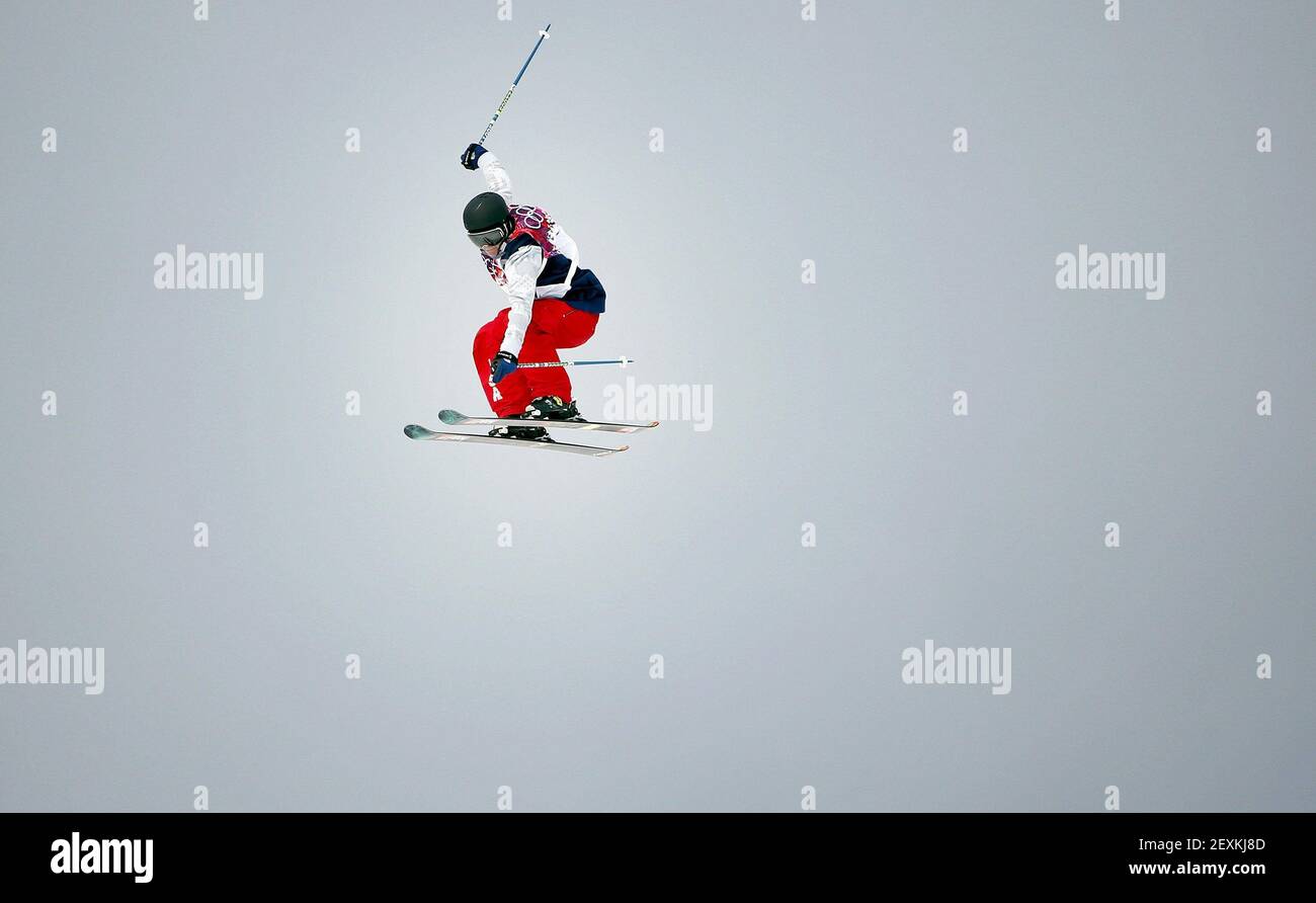 USA's Keri Herman during a qualifying run in the ladies' ski slopestyle ...