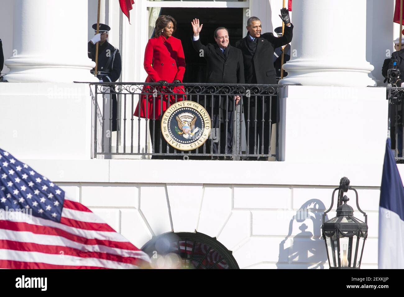First Lady Michelle Obama, left, and President Barack Orbama, right ...