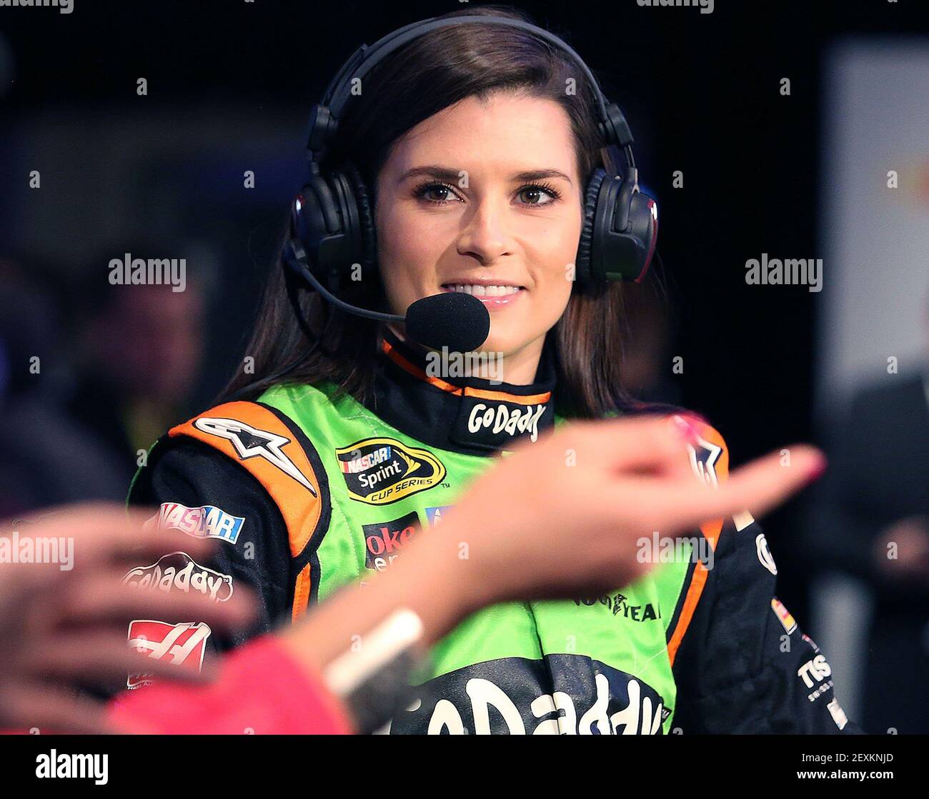 Danica Patrick answers questions during NASCAR Media Day on Thursday ...