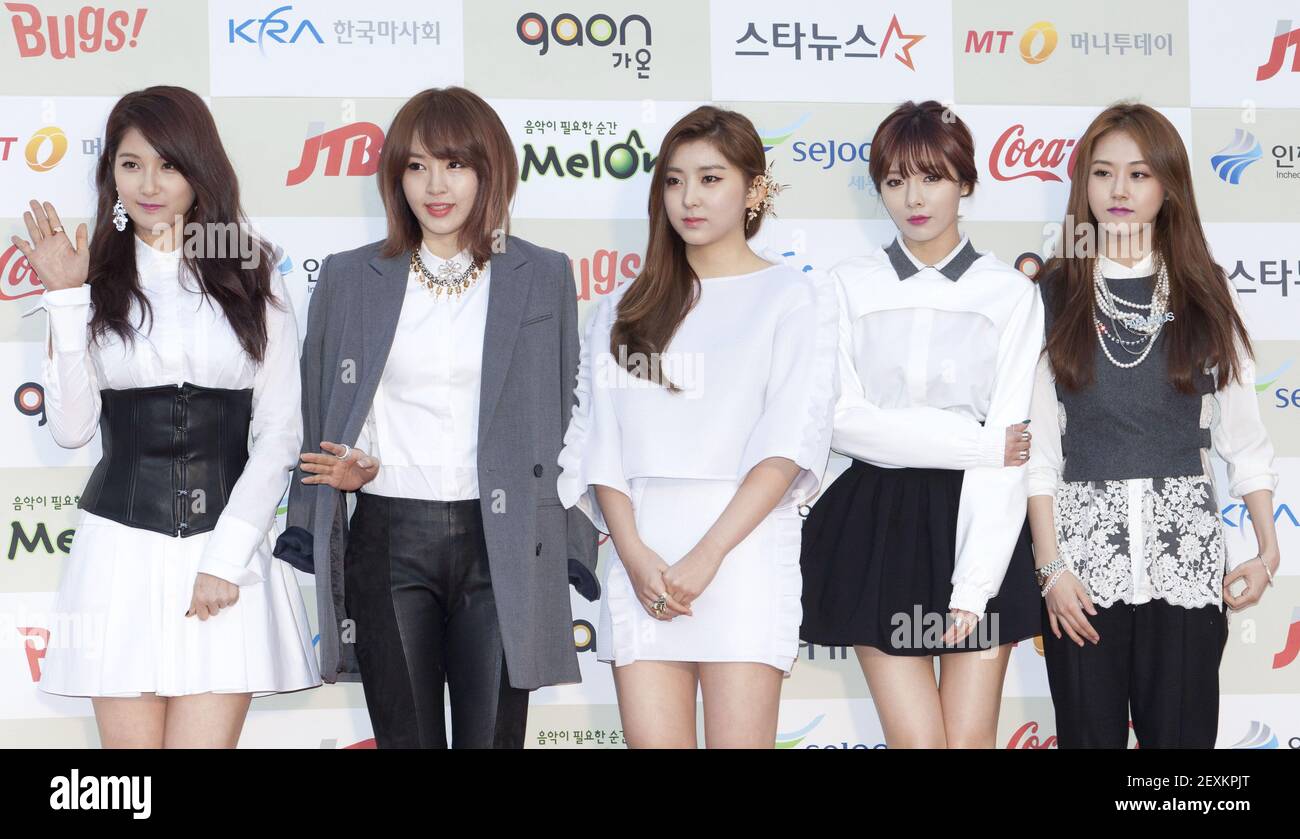 12 February 2014 - Seoul, South Korea : South Korean K-Pop girl group ...