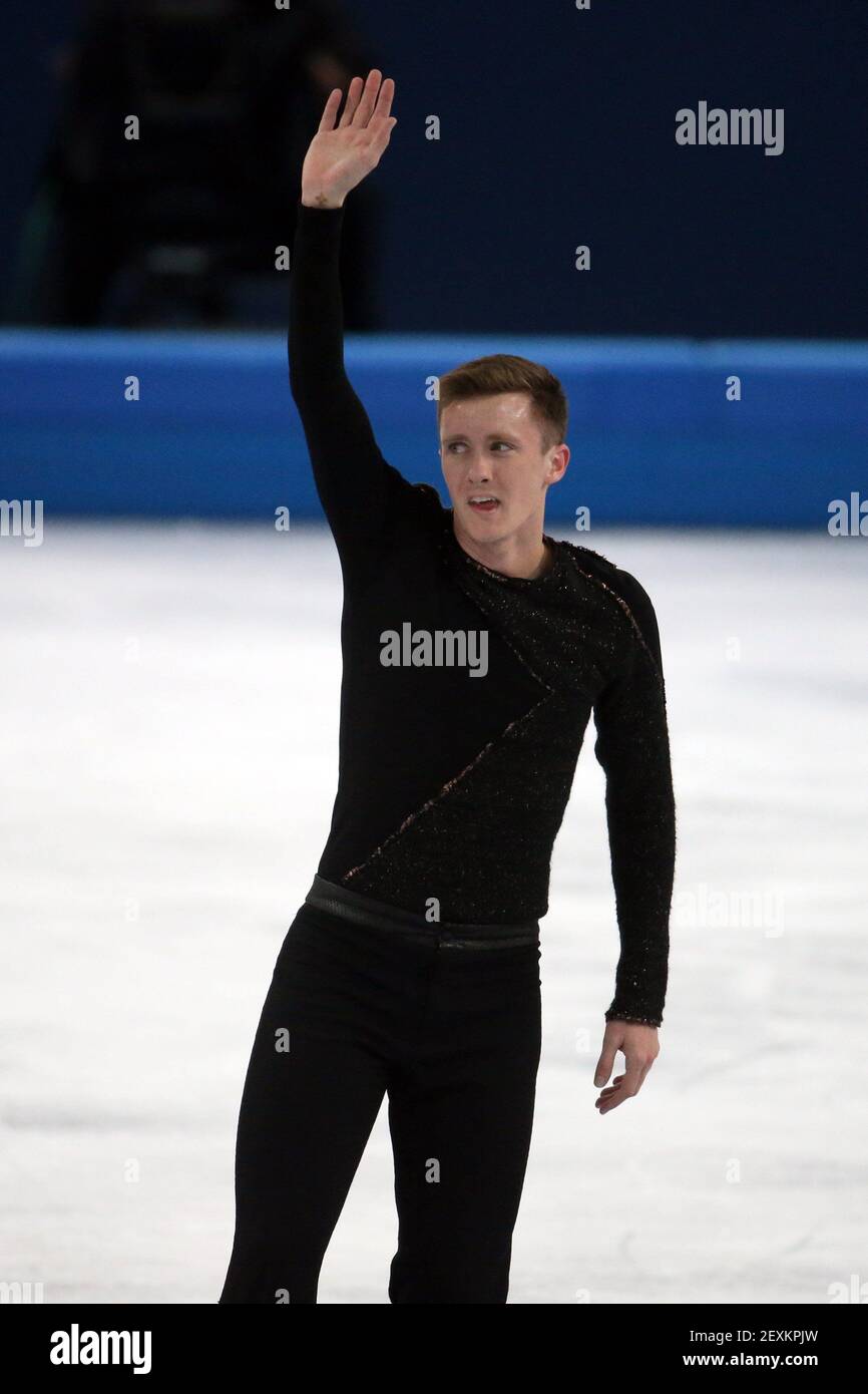 Jeremy Abbott, of the USA, performs during the men's free skate figure ...