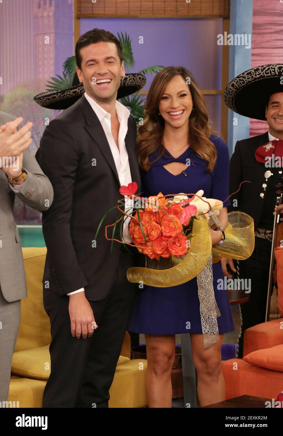 Aaron Butler and Satcha Pretto are seen in Univision's Despierta ...