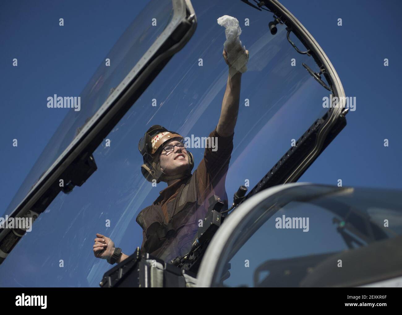 U.S. Marine Corps Cpl. Michael Mathisen, assigned to Marine Fighter ...