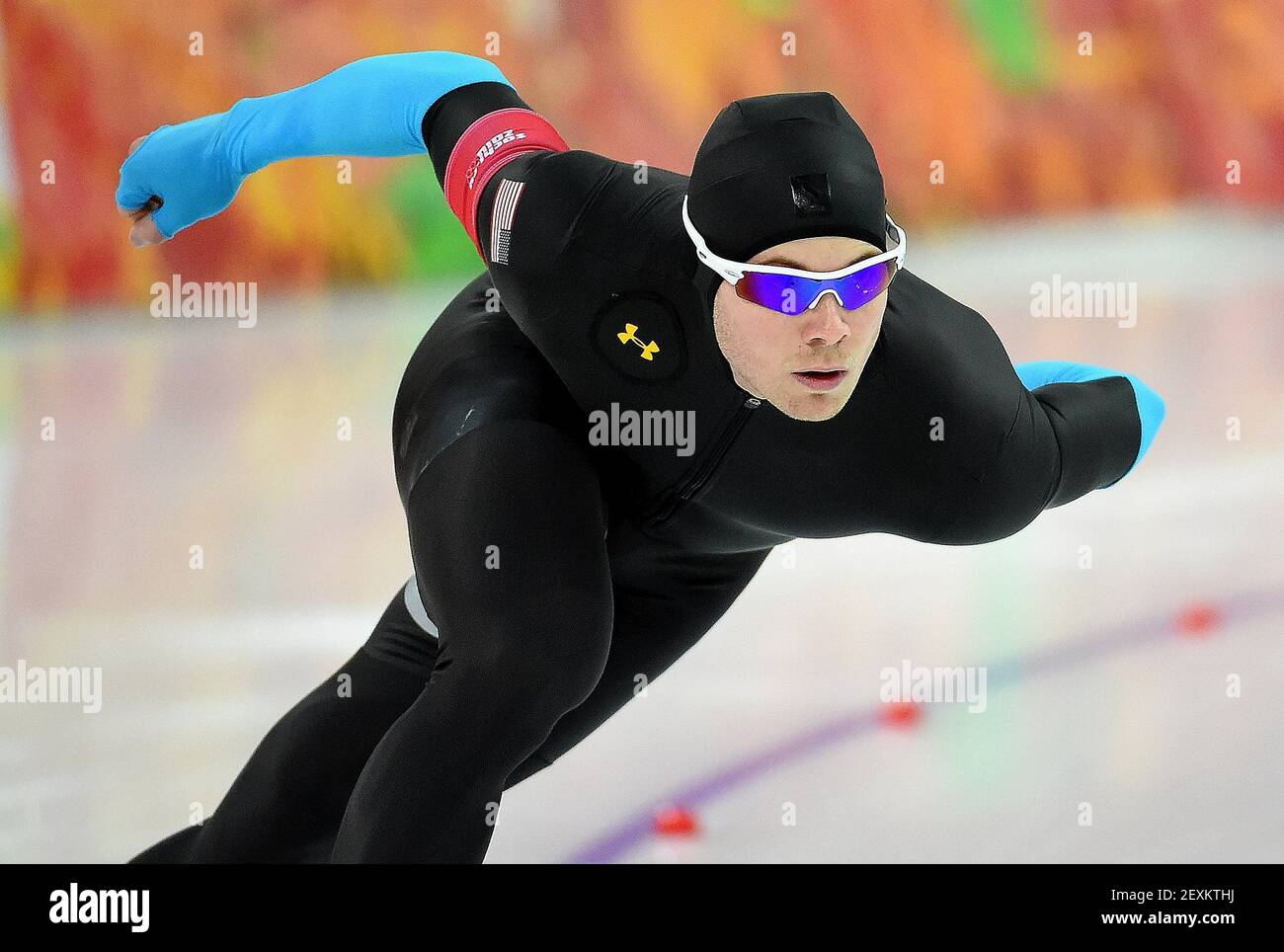 USA's Joey Mantia competes during the Men's 1500 meter speed race at ...