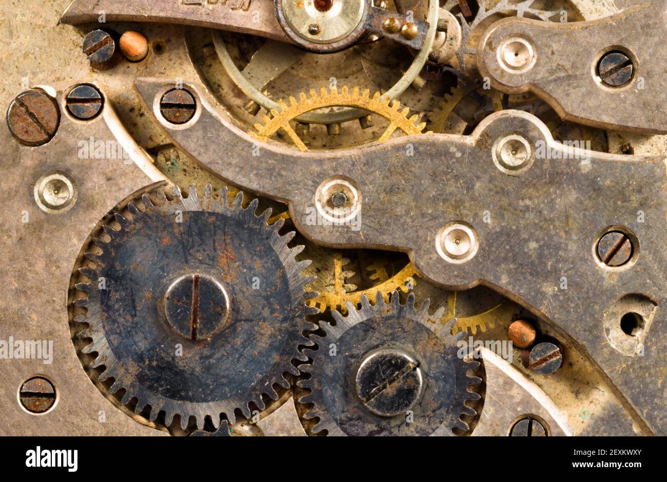 Vintage Rusted Watch Pocketwatch Time Piece Movement Gears Cogs Stock ...