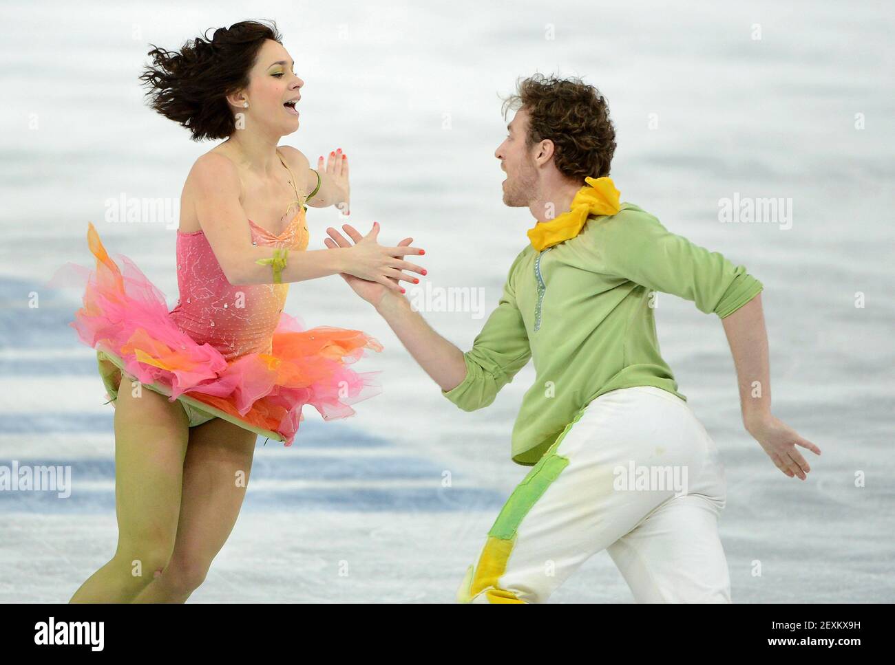 Nathalie Pechalat and FAbian Bourzat of France perform their free dance ...