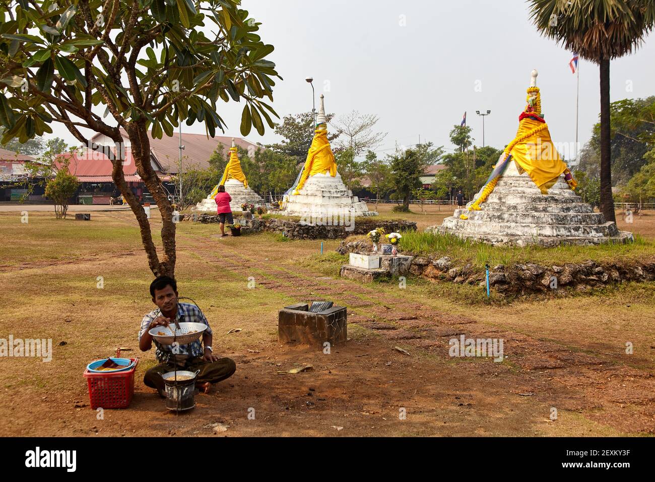 The pagodas at Three Pagodas Pass on the Thai/Myanmar border ...