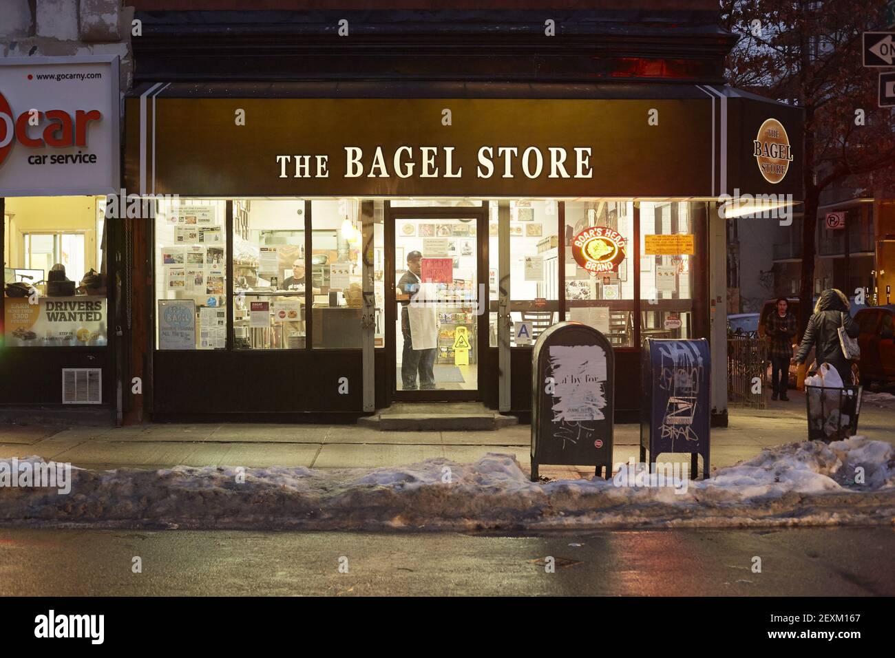 "The Bagel Store" in Brooklyn's hipster neighborhood Williamsburg ...