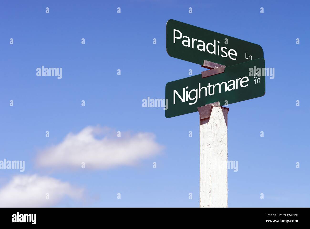 Paradise street sign hi-res stock photography and images - Alamy