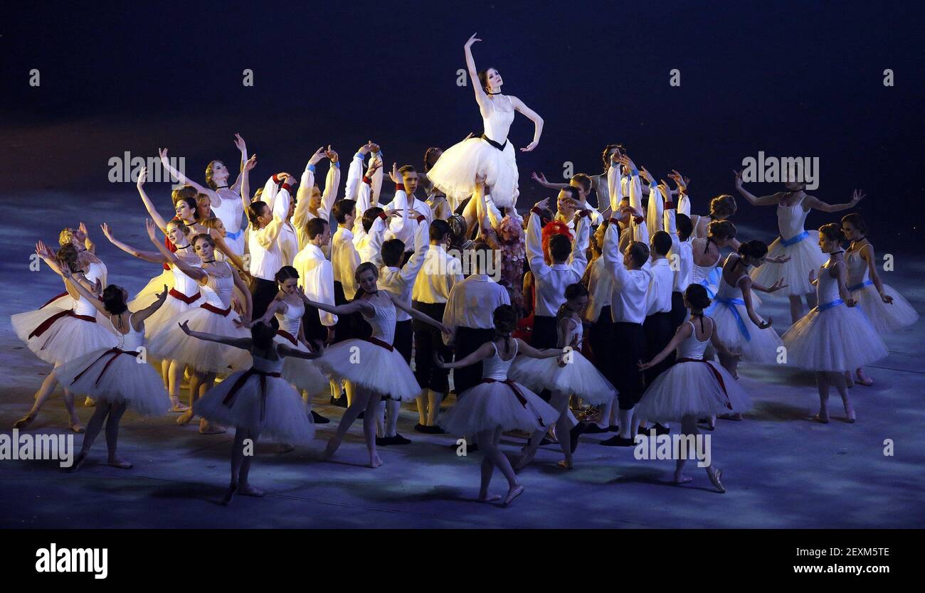 Performers entertain during the Closing Ceremony for the 2014 Winter ...