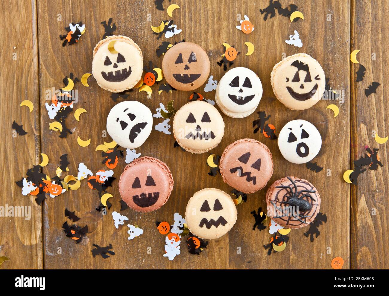 Macarons with funny faces Stock Photo - Alamy