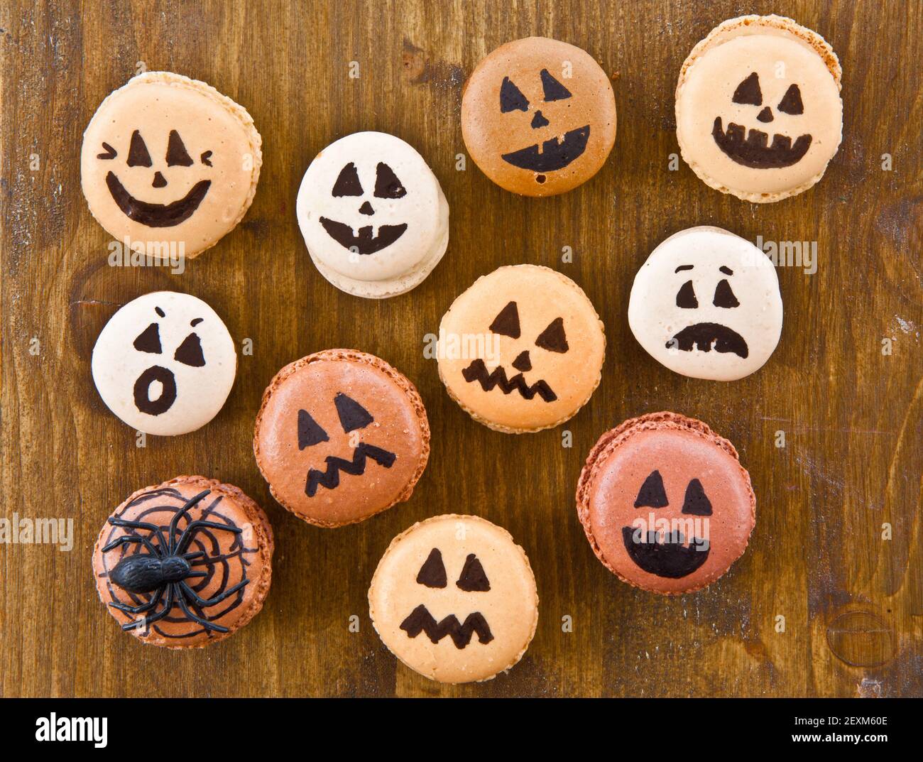 Macarons with funny faces Stock Photo - Alamy