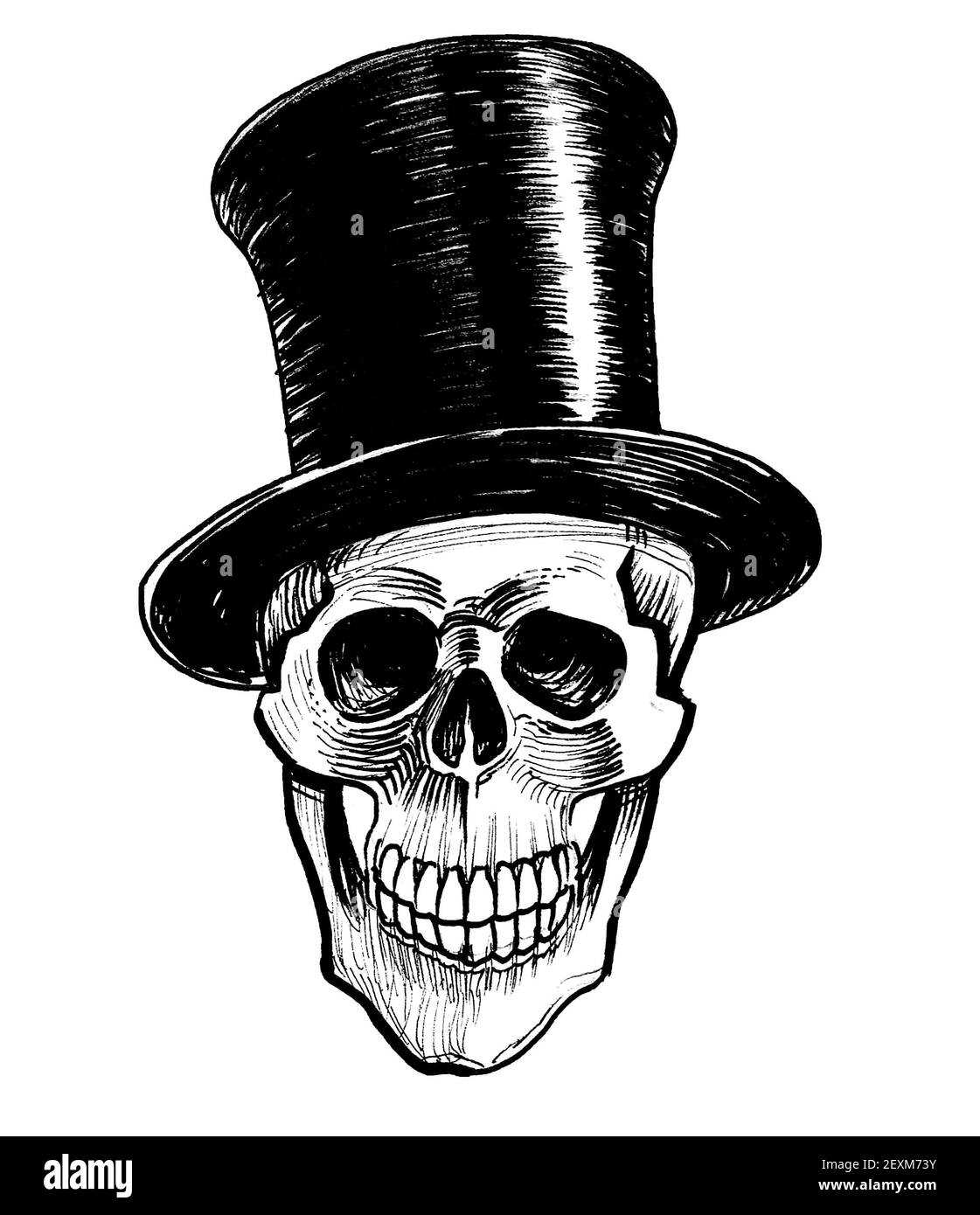 Human skull bones in black Cut Out Stock Images & Pictures - Alamy