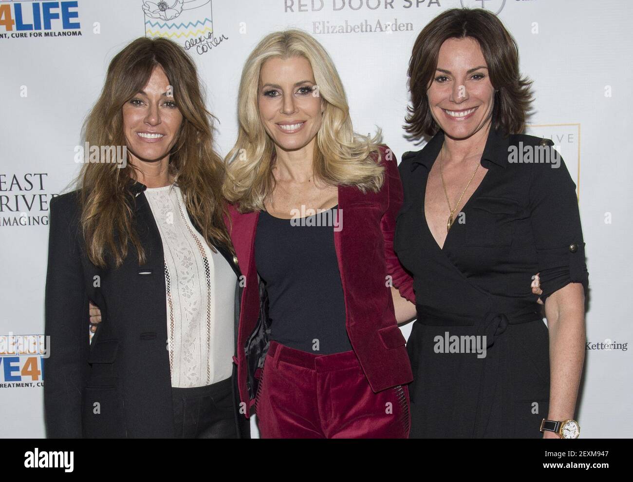 (L-R) Kelly Bensimon, Aviva Drescher, LuAnn de Lesseps attends the ...