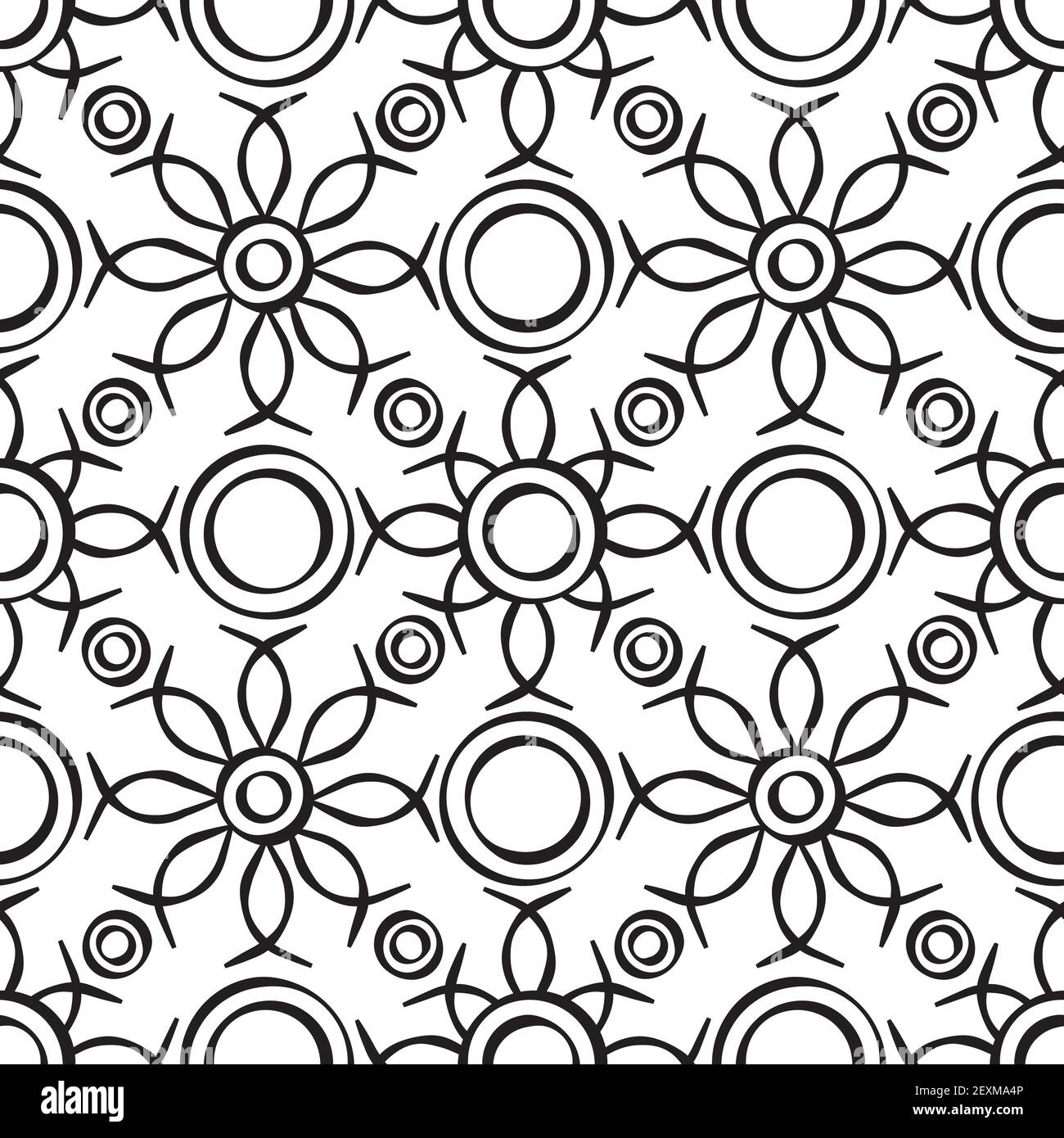 Black flowered Stock Vector Images - Alamy