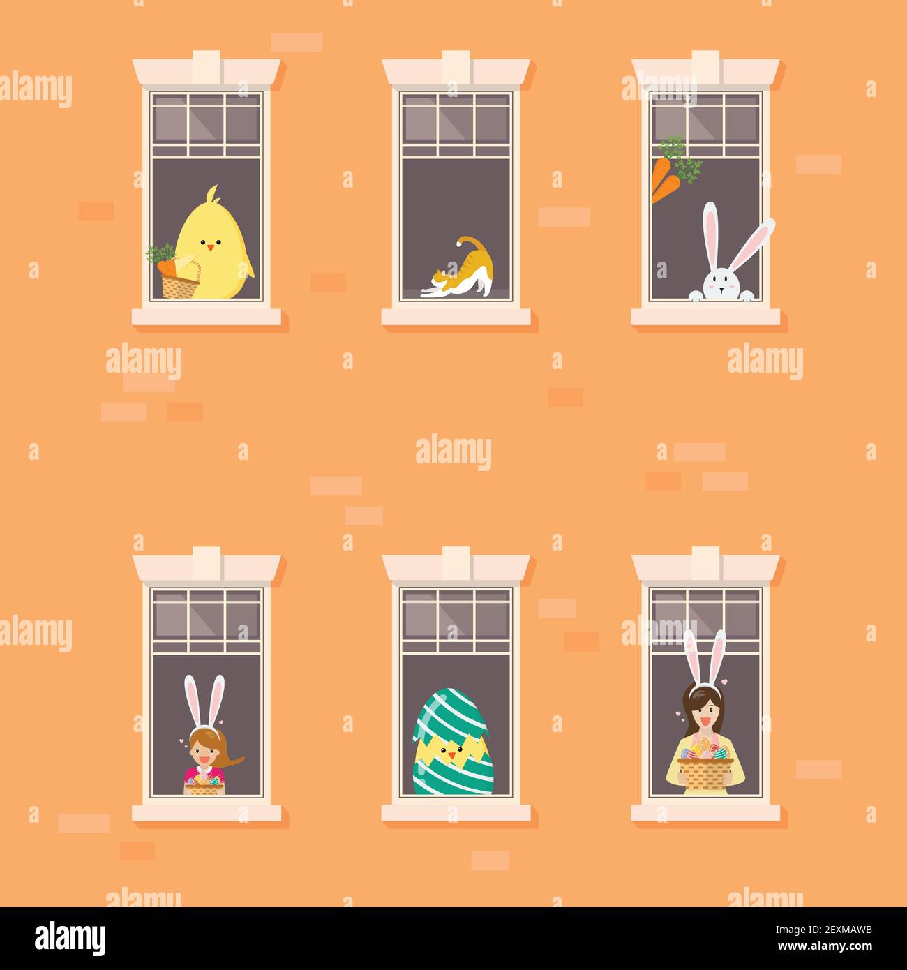 Easter woman Stock Vector Images - Alamy