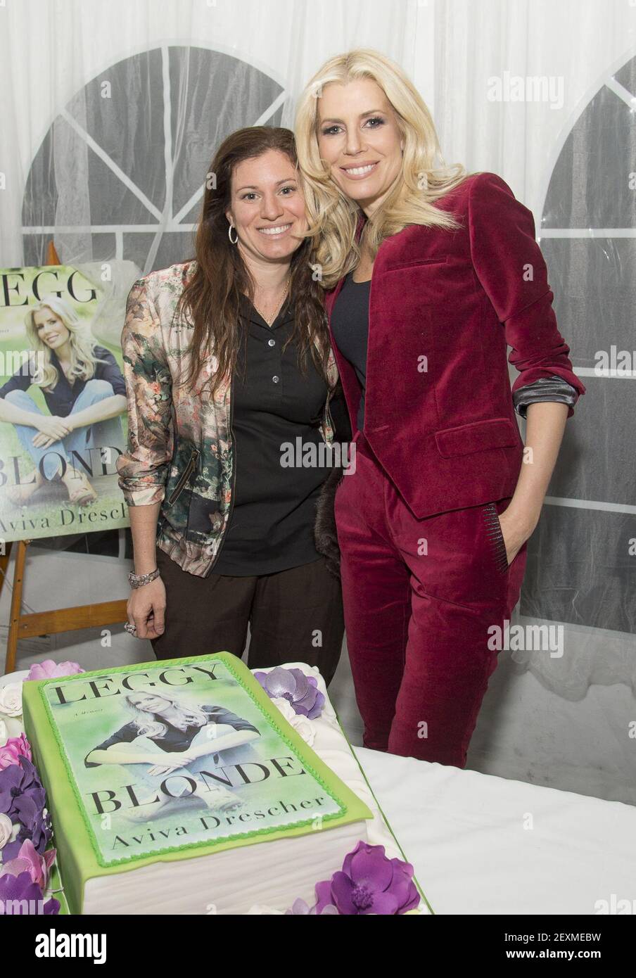 (L-R) Alexis Cohen, Aviva Drescher attend the "Leggy Blonde" Book ...