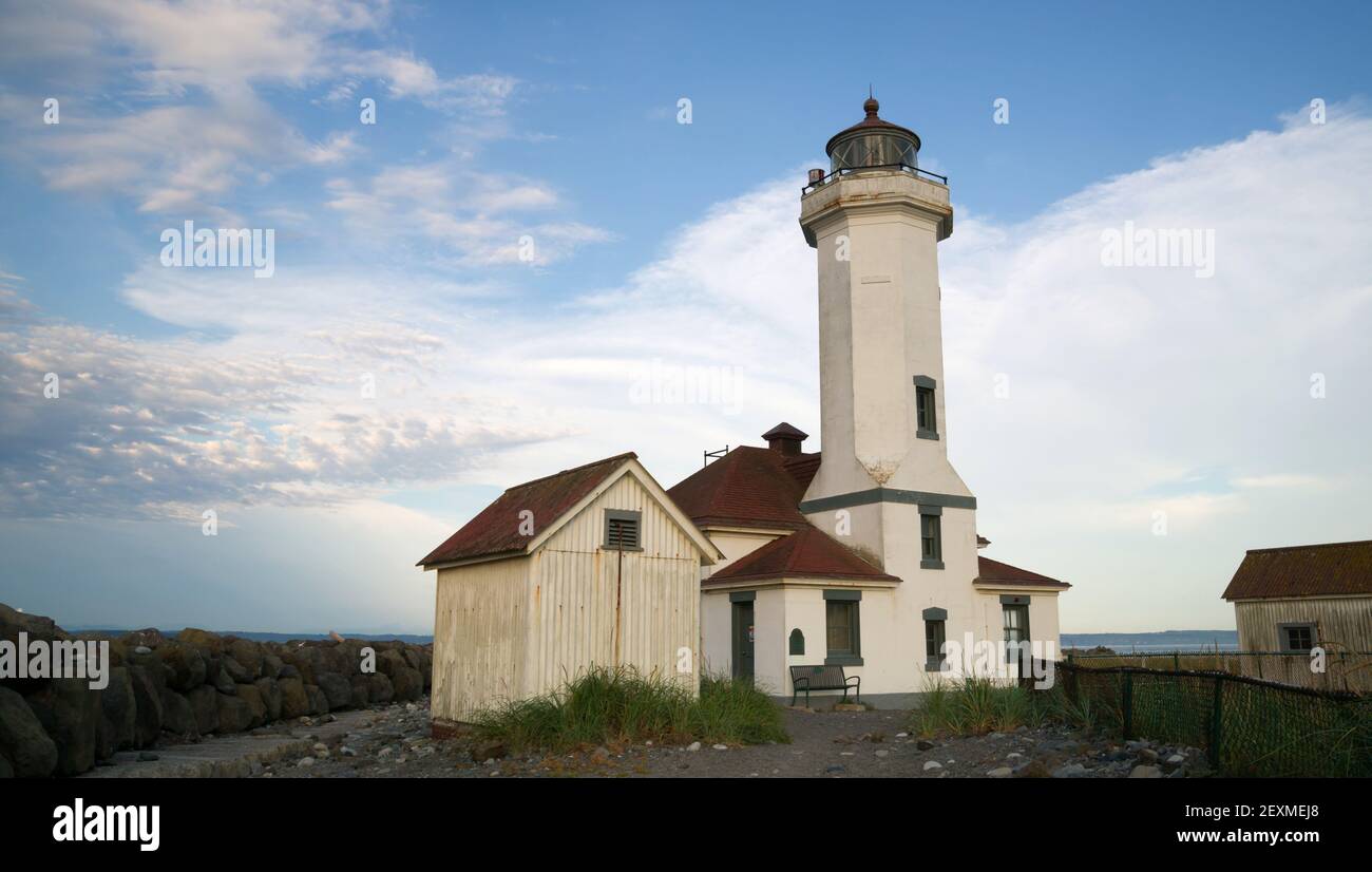 Point Wilson Lighthouse Puget Sound Fort Worden Stock Photo - Alamy