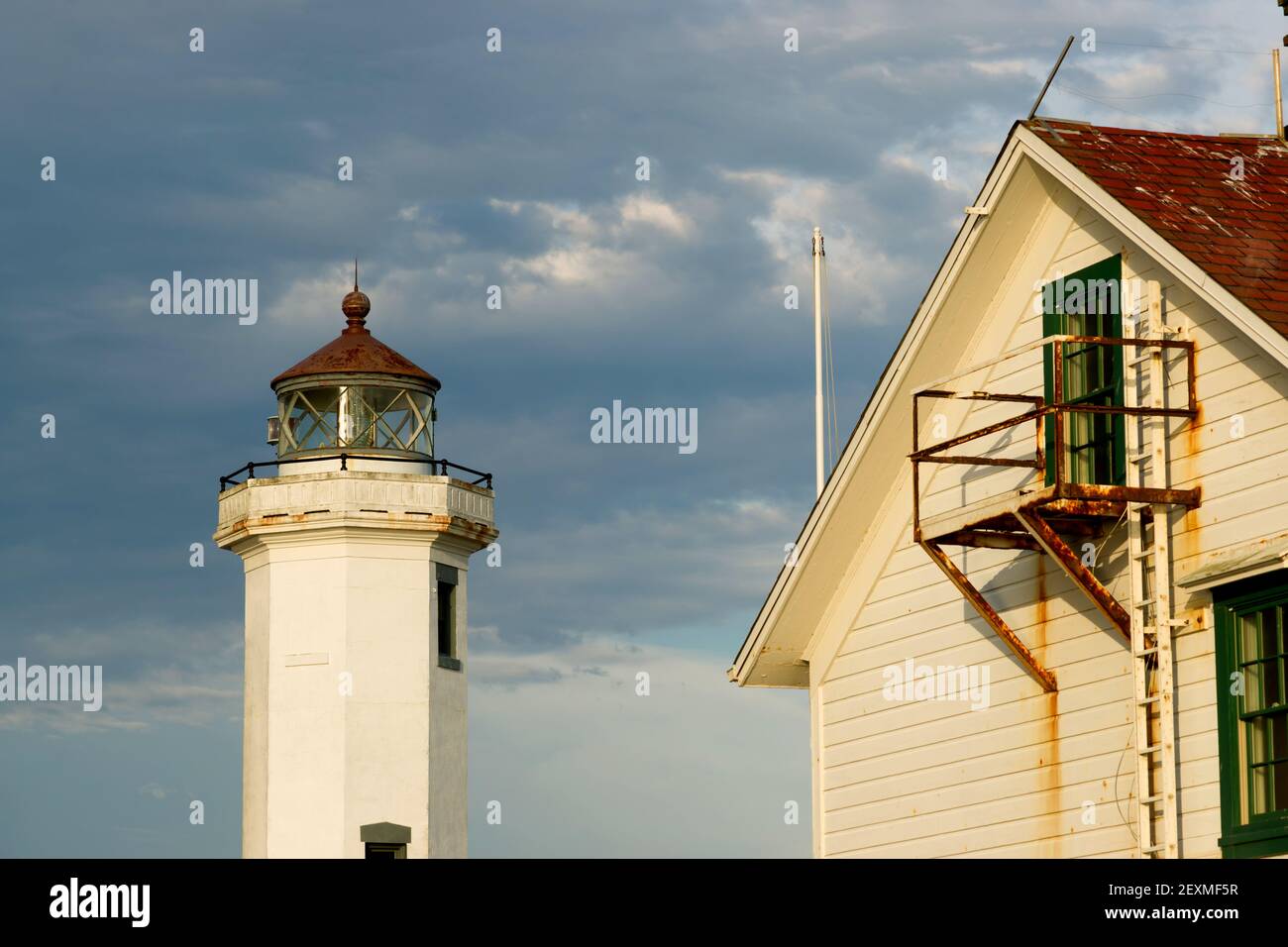 Point Wilson Lighthouse Puget Sound Fort Worden Stock Photo - Alamy