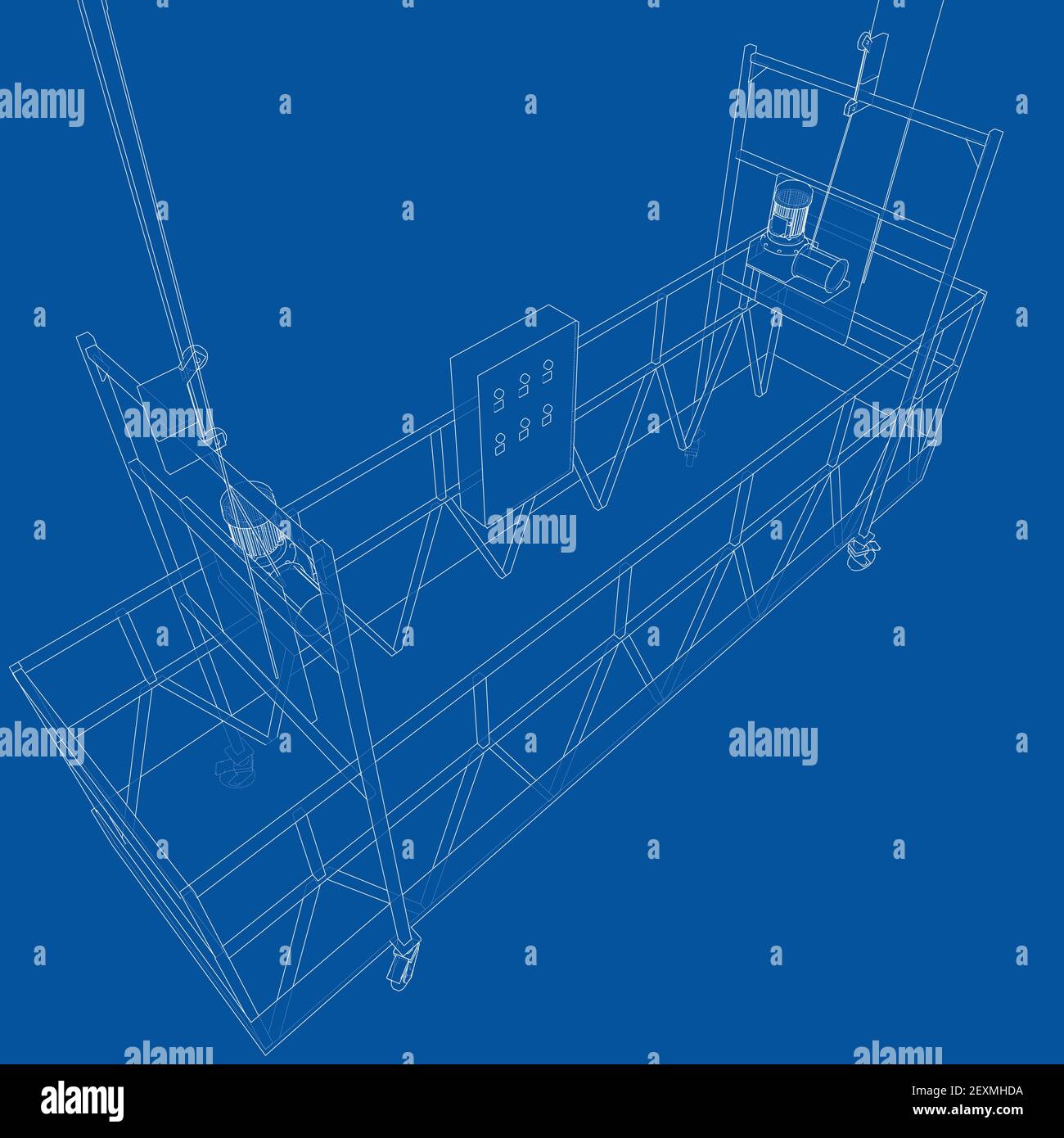Empty construction elevator. Vector Stock Vector Image & Art - Alamy