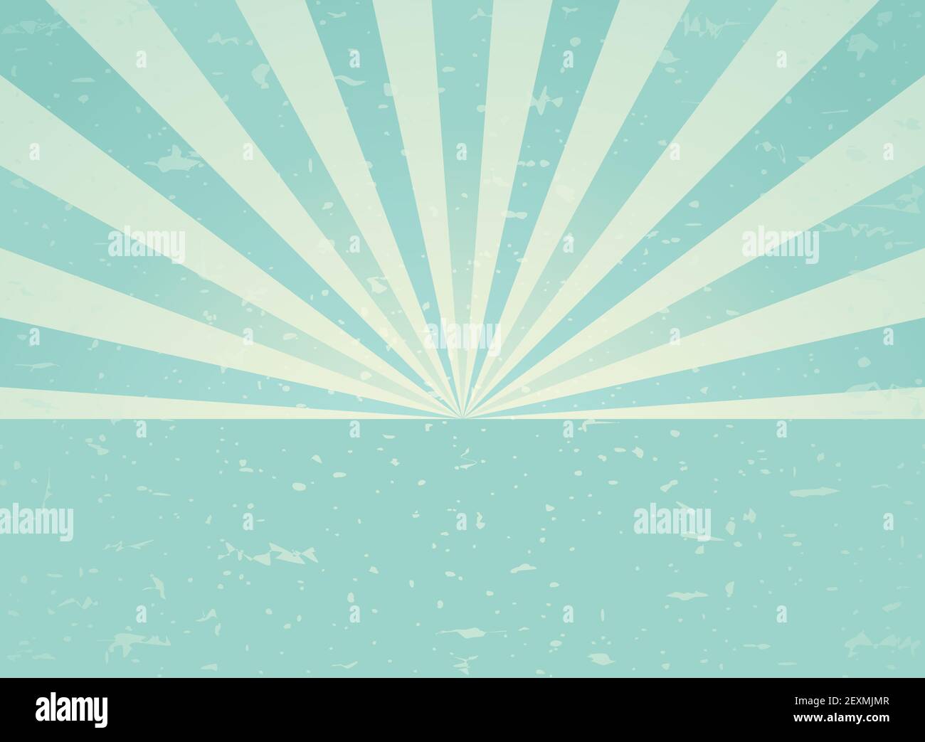 Sunlight rays retro grunge background. blue and beige color burst ...