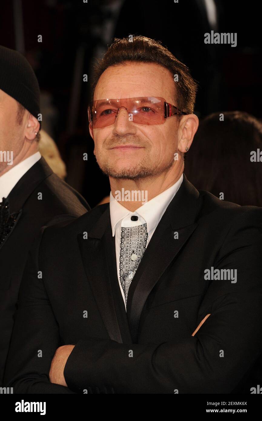 Bono arrives at the 86th Annual Academy Awards at the Dolby Theatre in ...