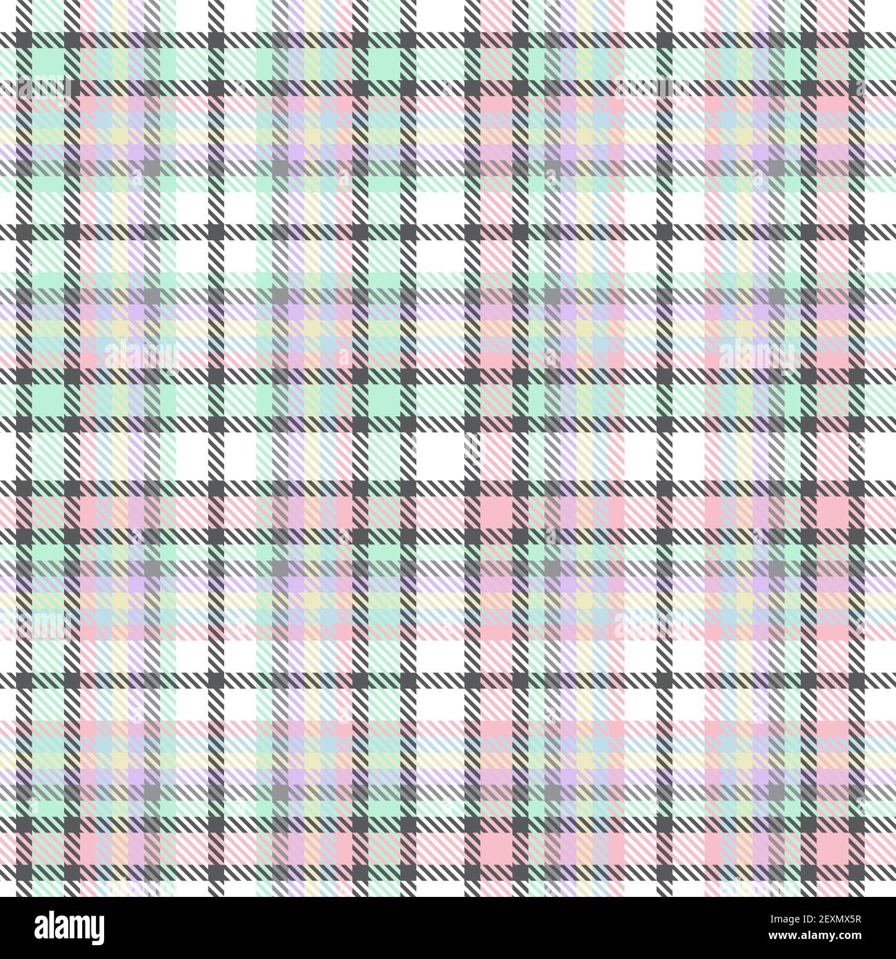 Rainbow Plaid, checkered, tartan seamless pattern suitable for fashion ...