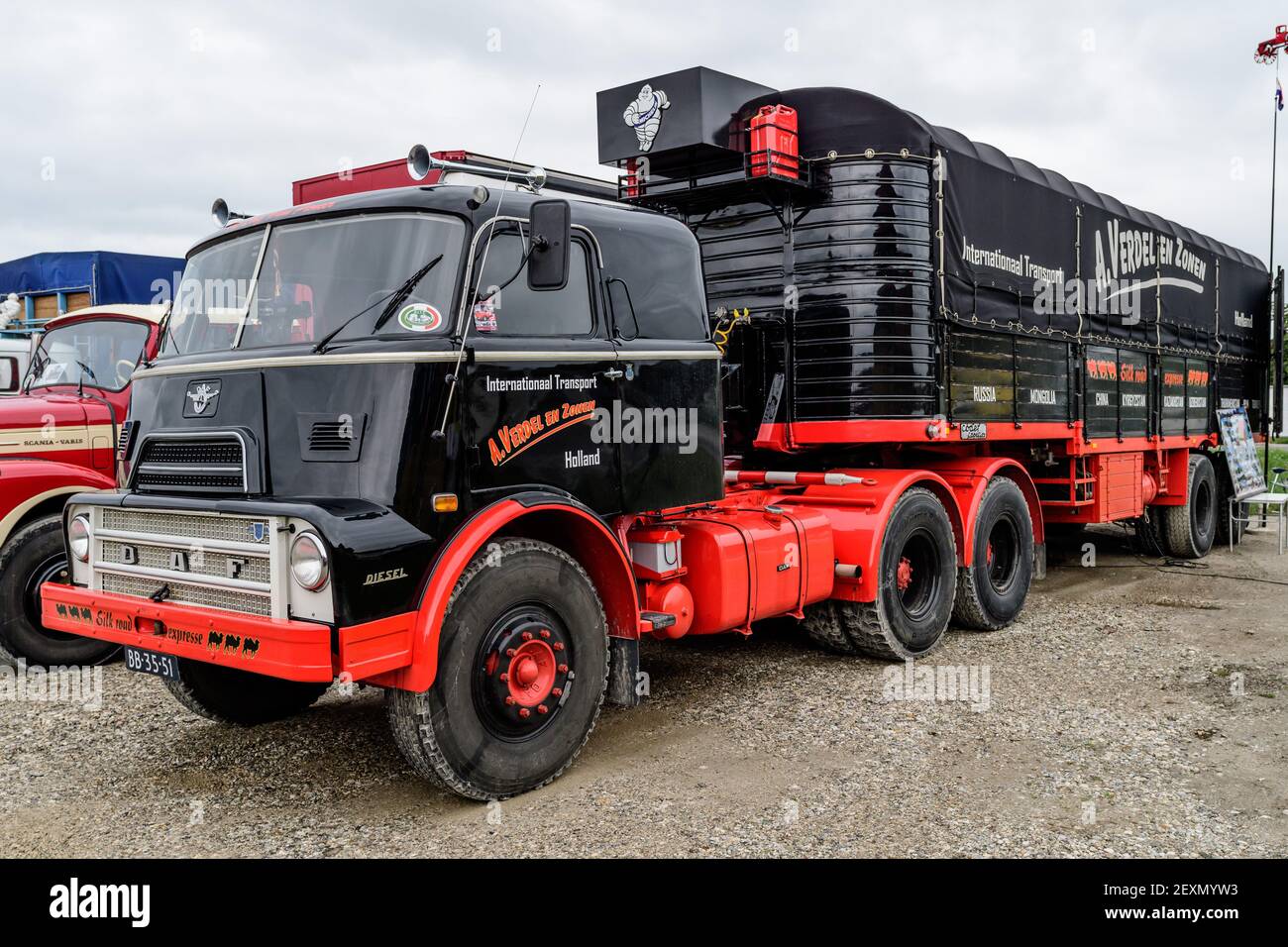 st.valentin, austria, 01 sep 2017, vintage daf truck at an oldtimer ...