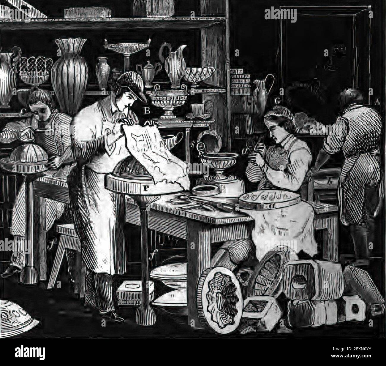 A historic illustration of a lab from an old alchemy book Stock Photo ...
