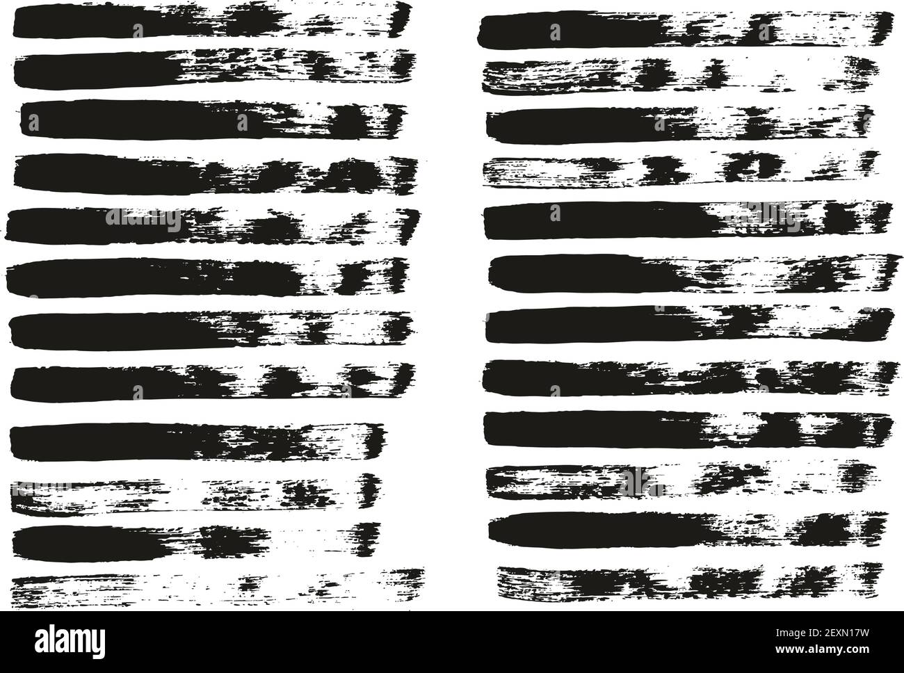 Flat Paint Brush Thin Straight Lines High Detail Abstract Vector ...